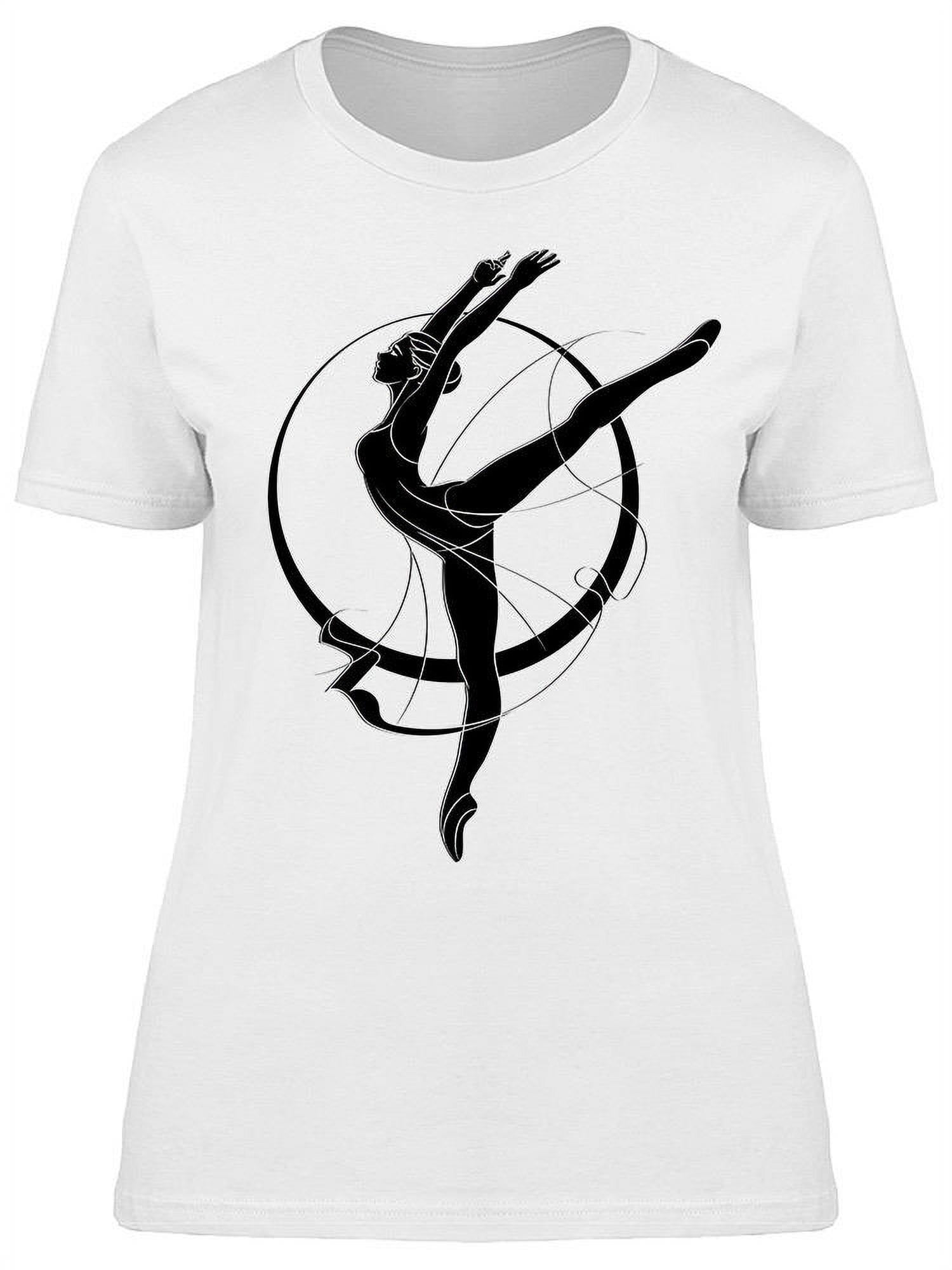 Silhouette Ballerina Pose T-Shirt Women -Image by Shutterstock, Female ...