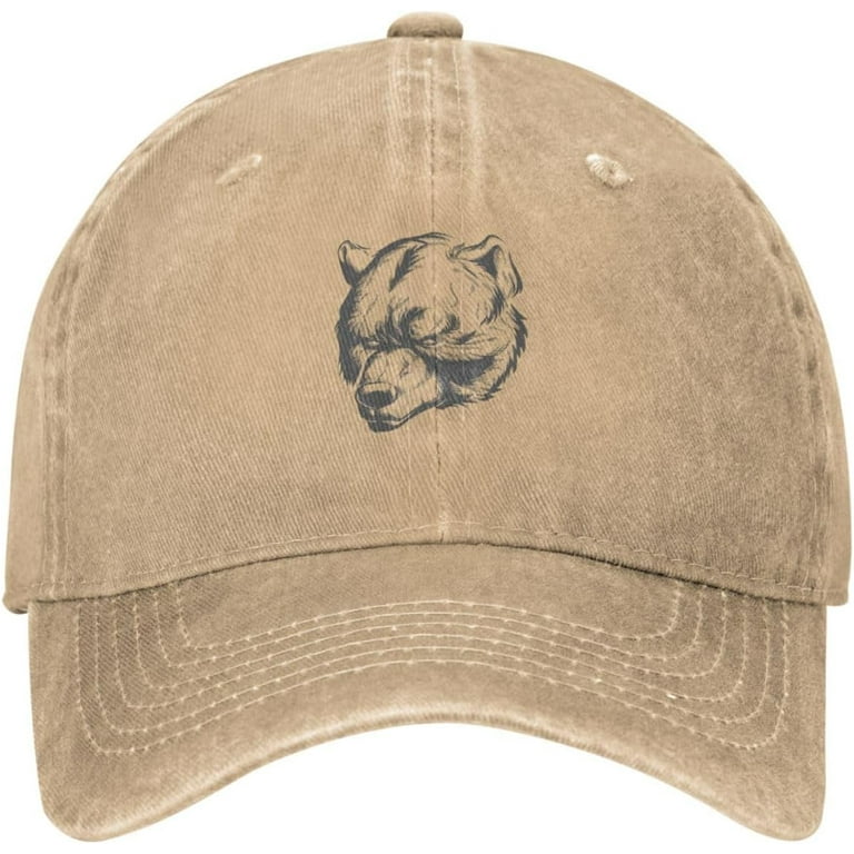 real bear head hat