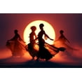 Silhouette Dancers Sunset Poster - Dramatic Motion & Golden Hour | Gift ...