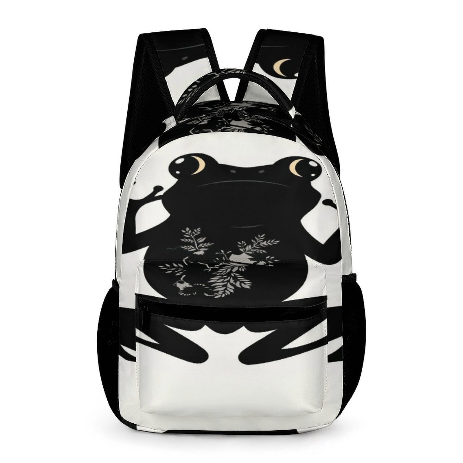 Silhouette Frog Design Travel Canvas Laptop Backpack For Women Men ...