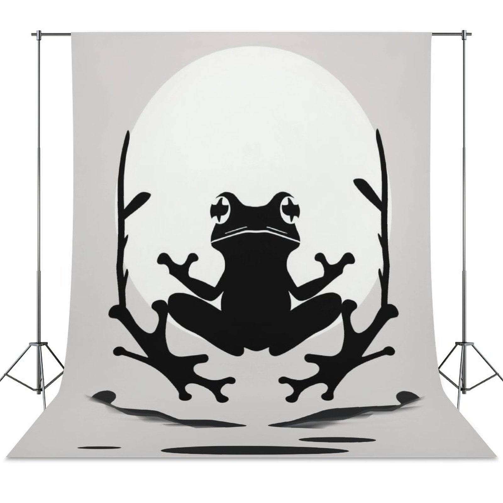 Silhouette Frog Moonlit Branch Decorations BackdropPortrait Photography ...