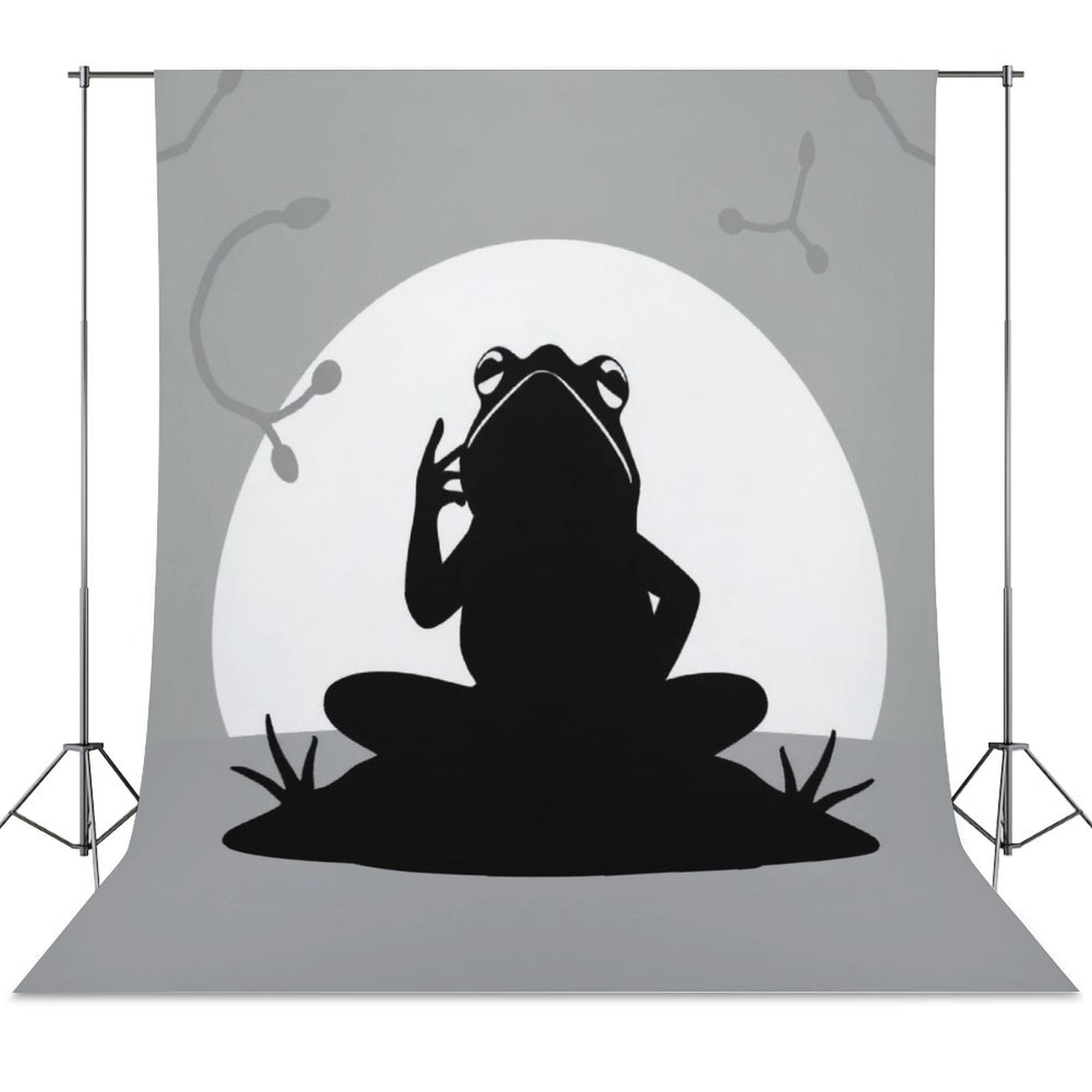Silhouette Frog Moonlit Night Photography Backdrops Adult Photostudio ...