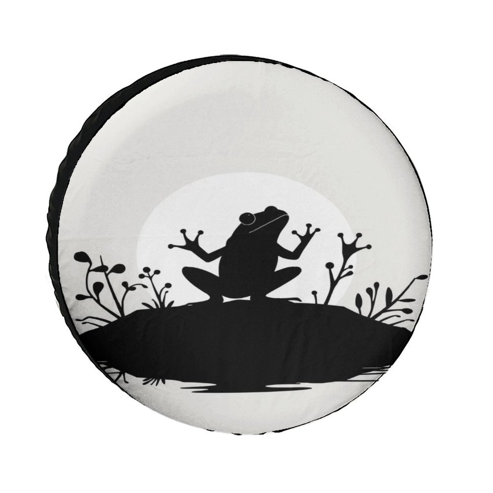 Silhouette Frog Moonlit Pond Spare Tire Cover Universal Wheel Tire ...