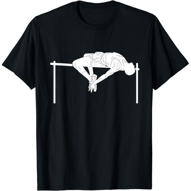 Silhouette High Jump | Track And Field Jumper Runner Fans T-Shirt ...