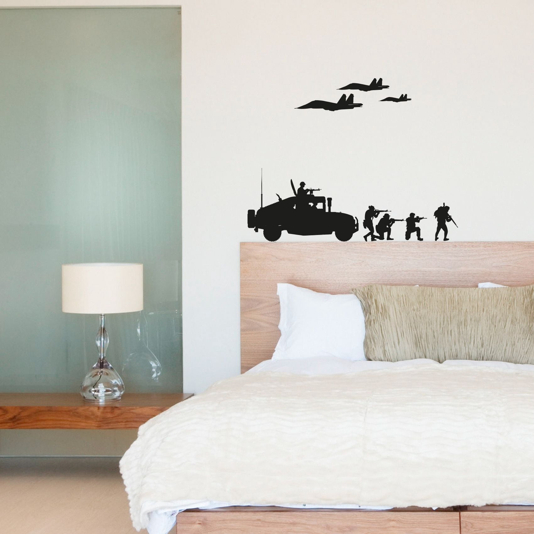 Silhouette Military Shadow Swat Team Army Men Soldier Wall Sticker Art ...