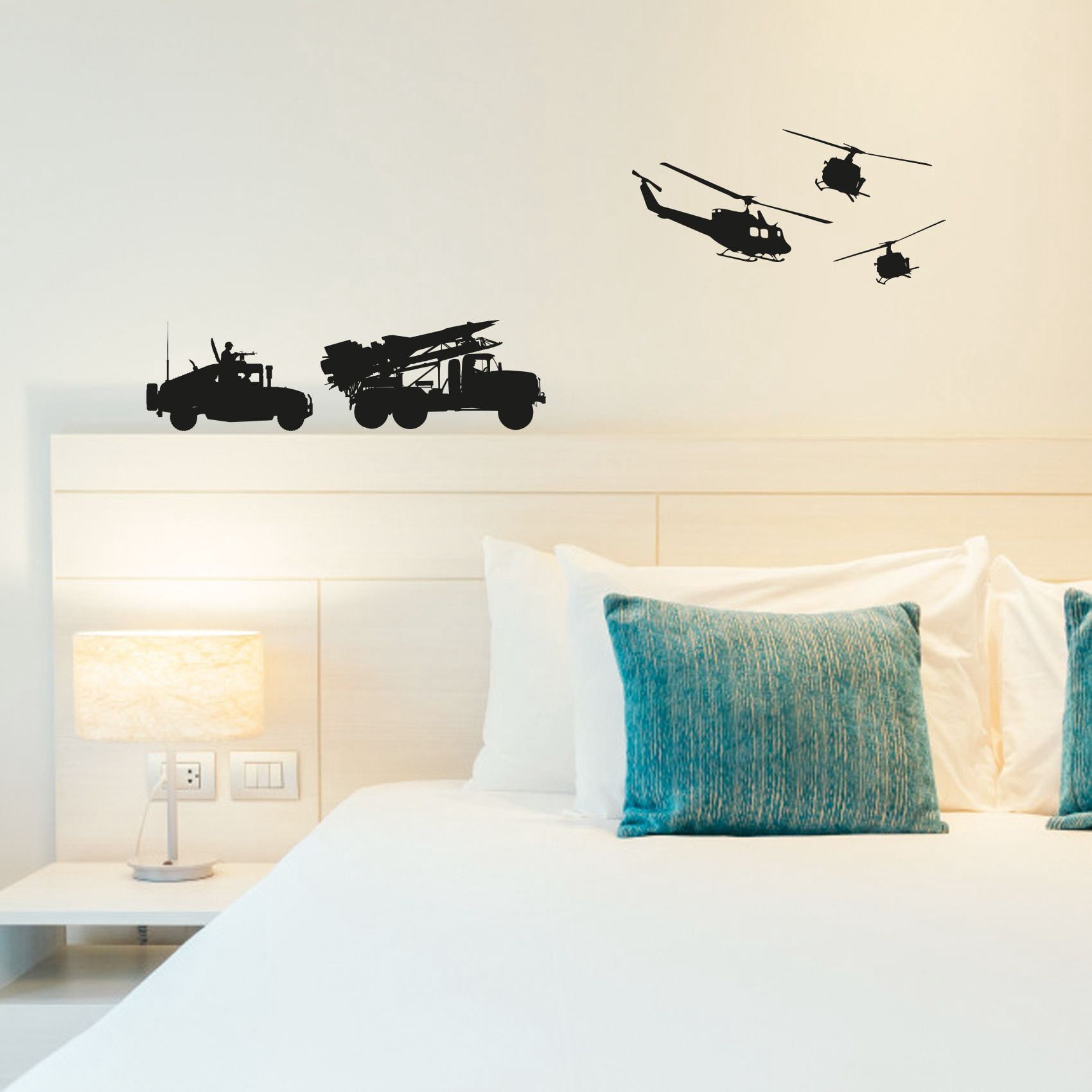Silhouette Military Vehicle Swat Team Army Men Soldier Wall Sticker Art ...