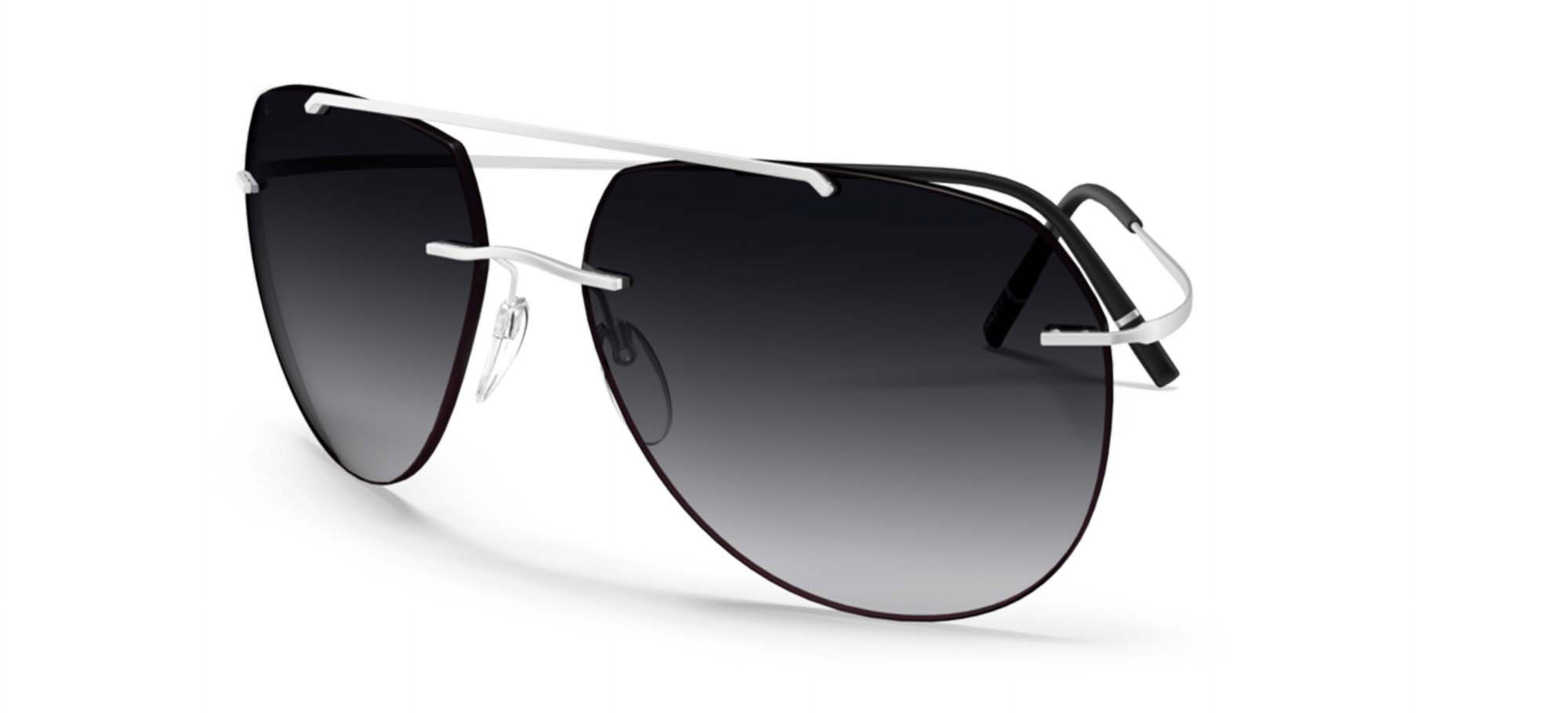 Sunglasses Silhouette Nash Rimless 8744 7210 Titanium / Black 59/15/145 ...