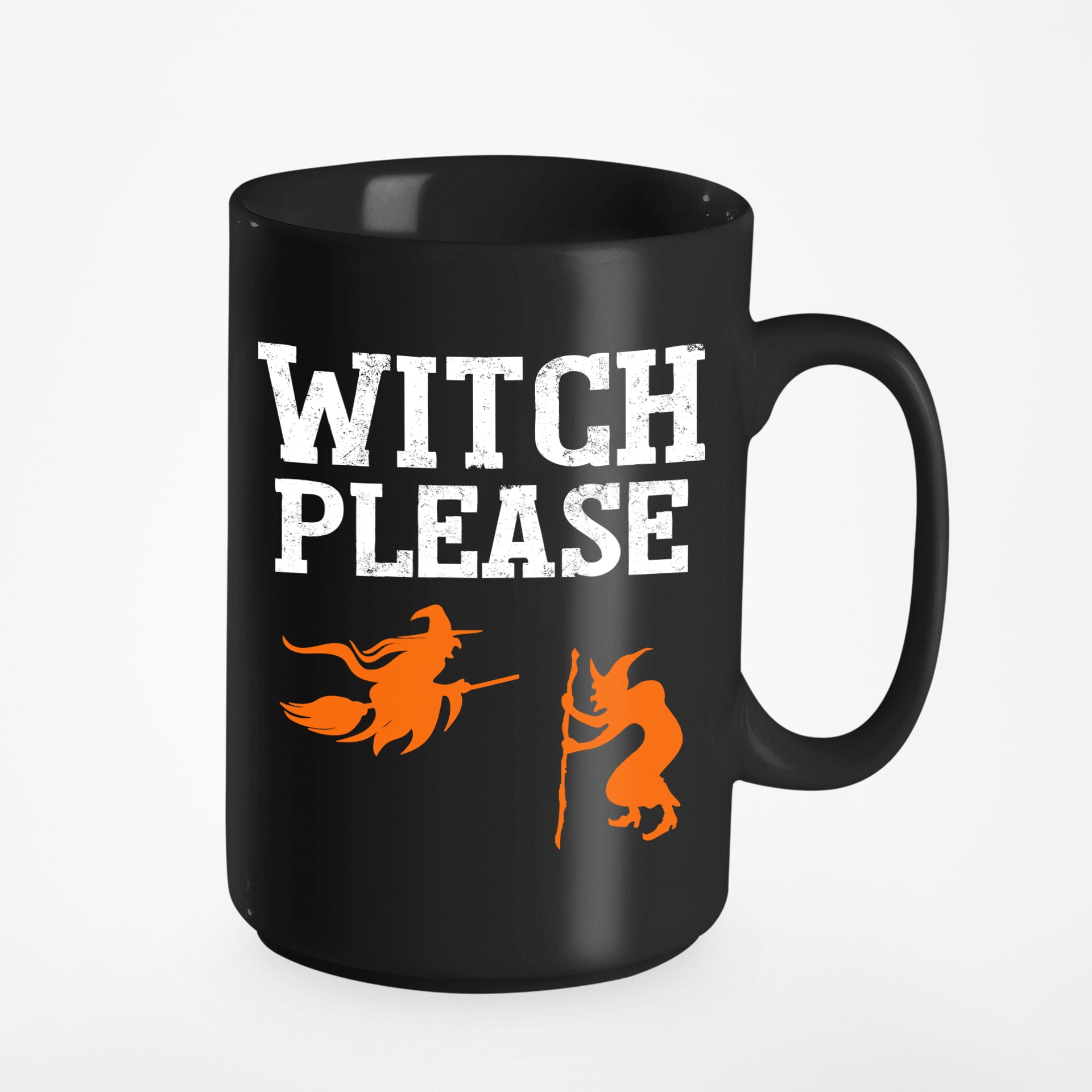 Silhouette Of A Flying Witch On A Broomstick & A Hunchback Witch ...