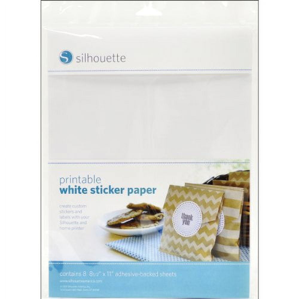 Silhouette Printable White Sticker Paper - Walmart.com