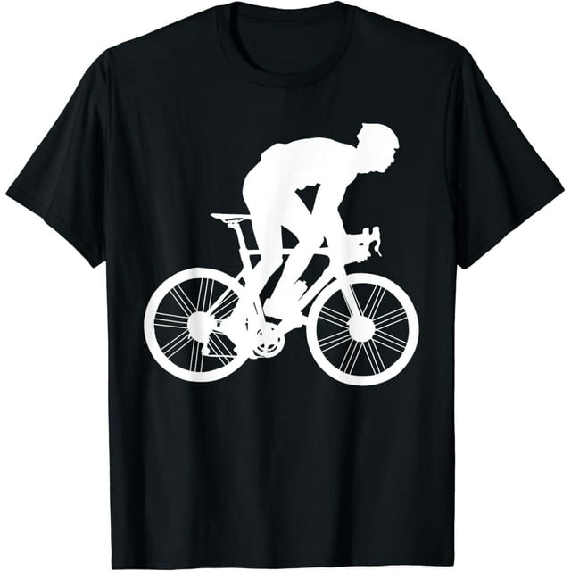 Silhouette Road Cycling Athlete Bike Ride Cyclist Biker Race T-Shirt ...