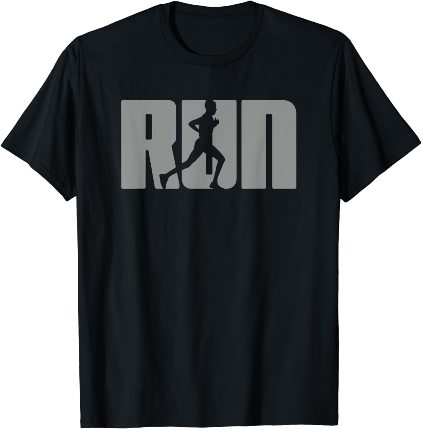 Silhouette Run Design for Runner Marathon Graphic Running T-Shirt ...
