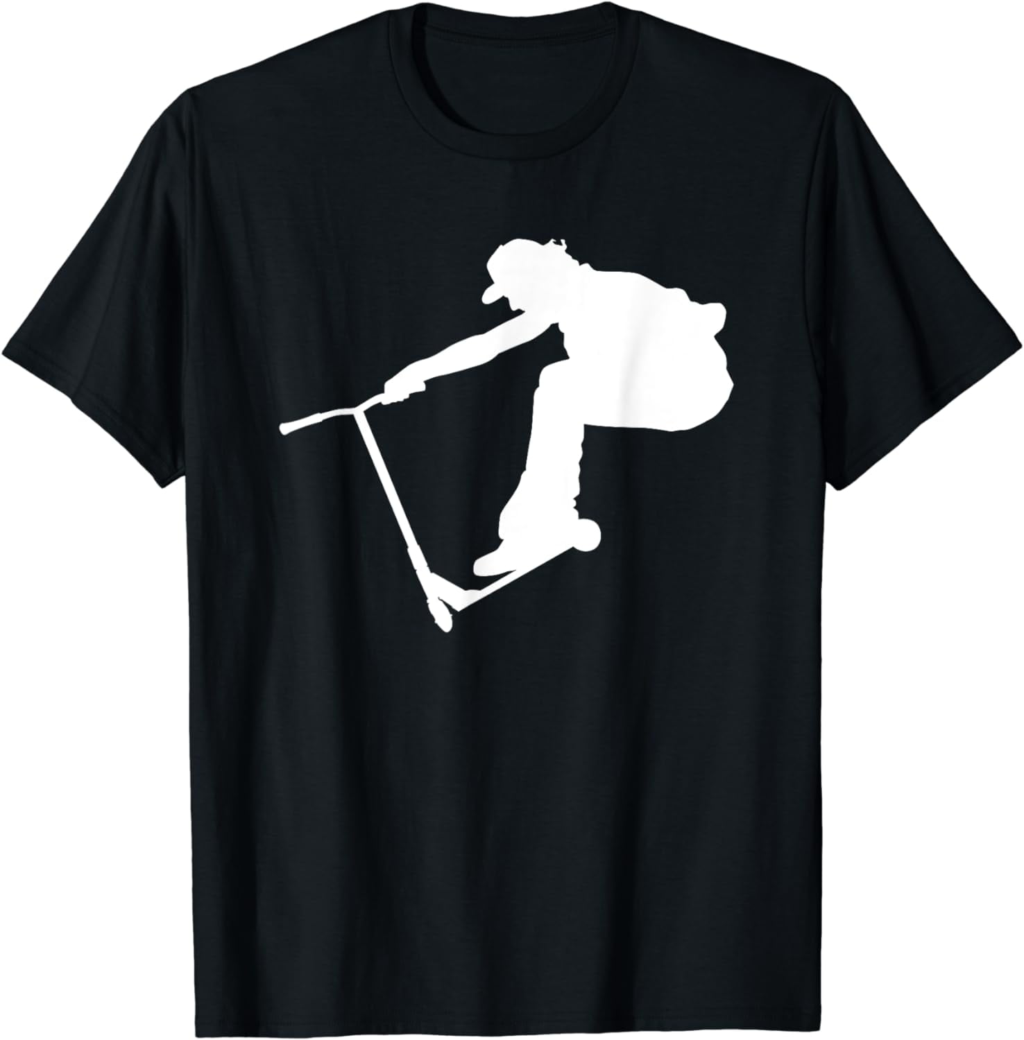 Silhouette Scootering Stunt Scooter Rider Racing Trick Racer T-Shirt ...