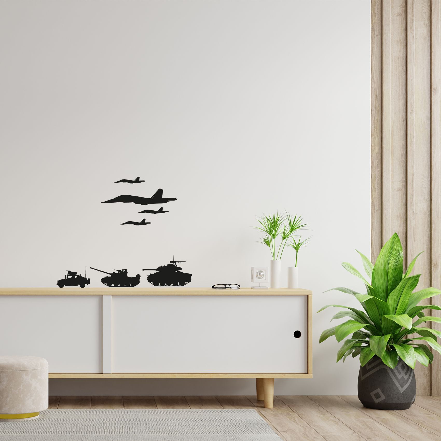 Silhouette Shadow Military Swat Team Army Men Soldier Wall Sticker Art ...