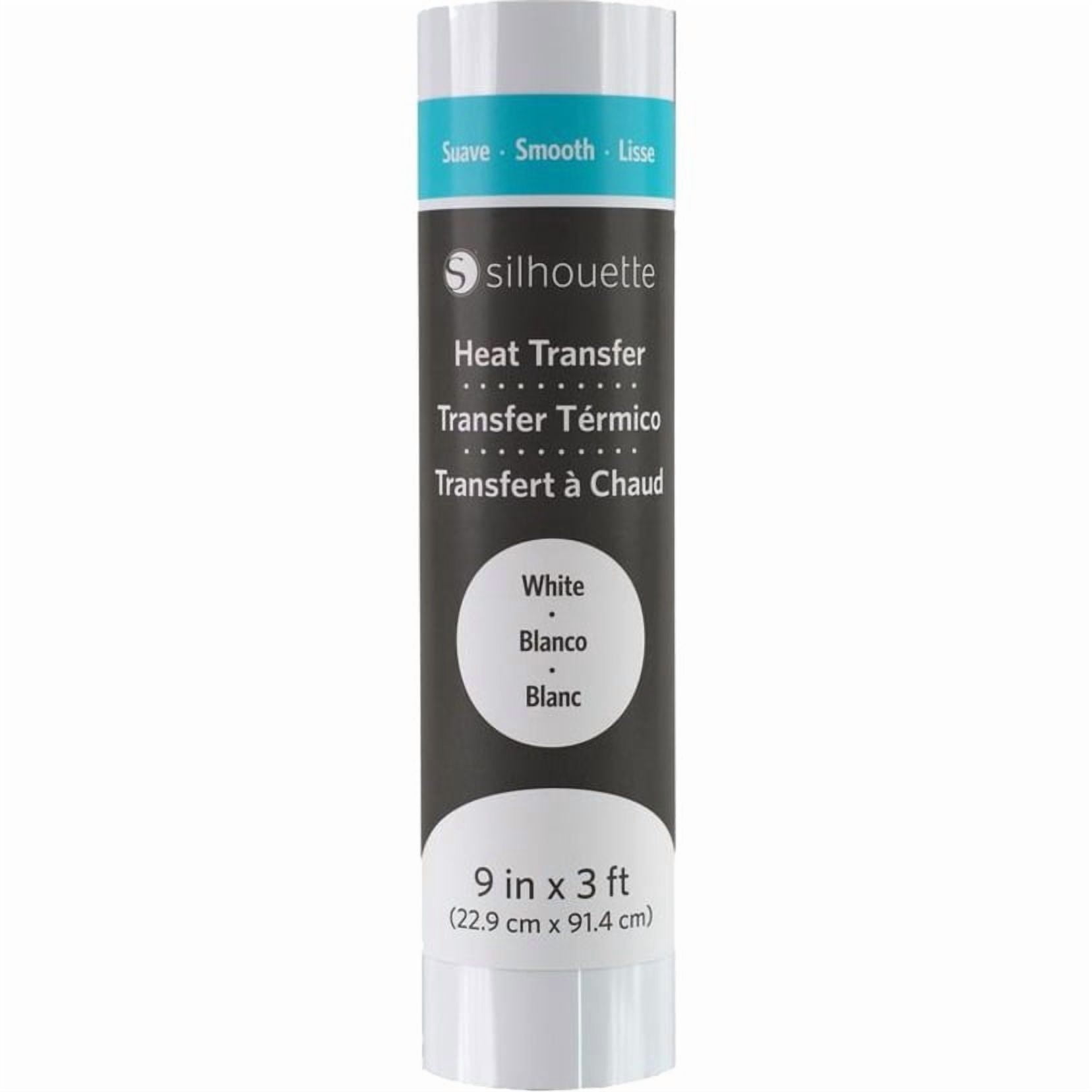 Silhouette Smooth Heat Transfer Vinyl - 9" x 36" - White - Walmart.com