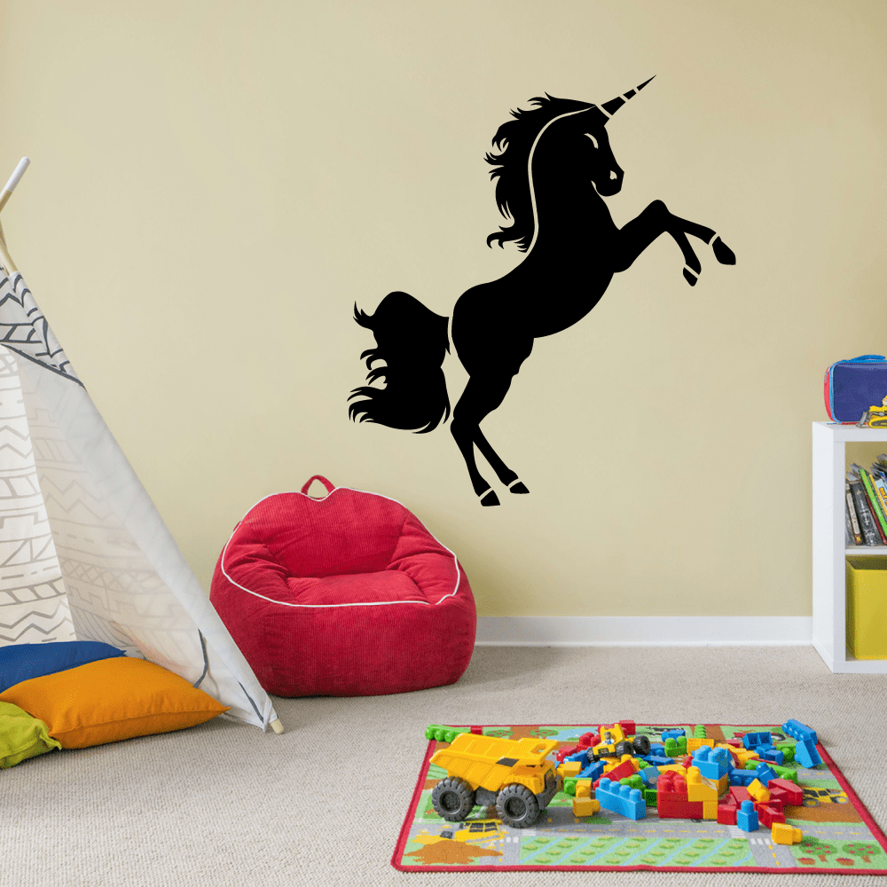Silhouette Unicorn Galaxy Stars Magical Unicorns Wall Sticker Art Decal ...