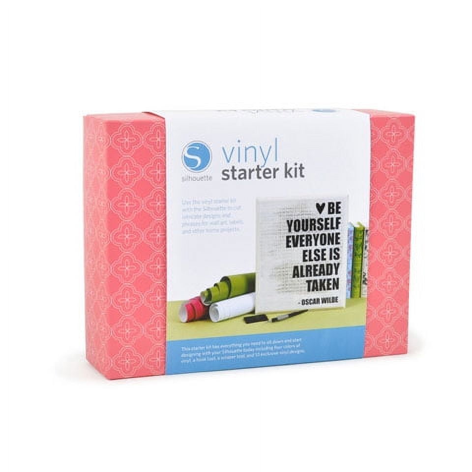 Free Shipping! Silhouette Vinyl Starter Kit 4 Colrs Transfer Tape ...
