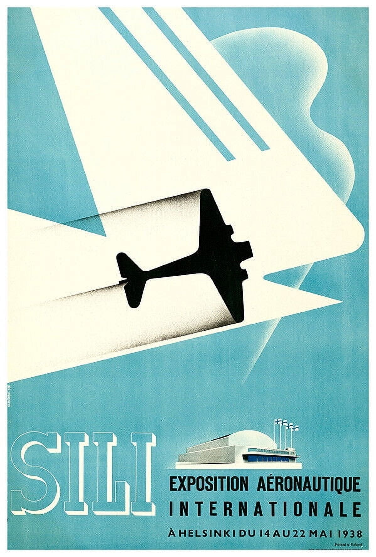 Sili - Finland Air Exposition - 1938 - Vintage Airline Travel Poster ...