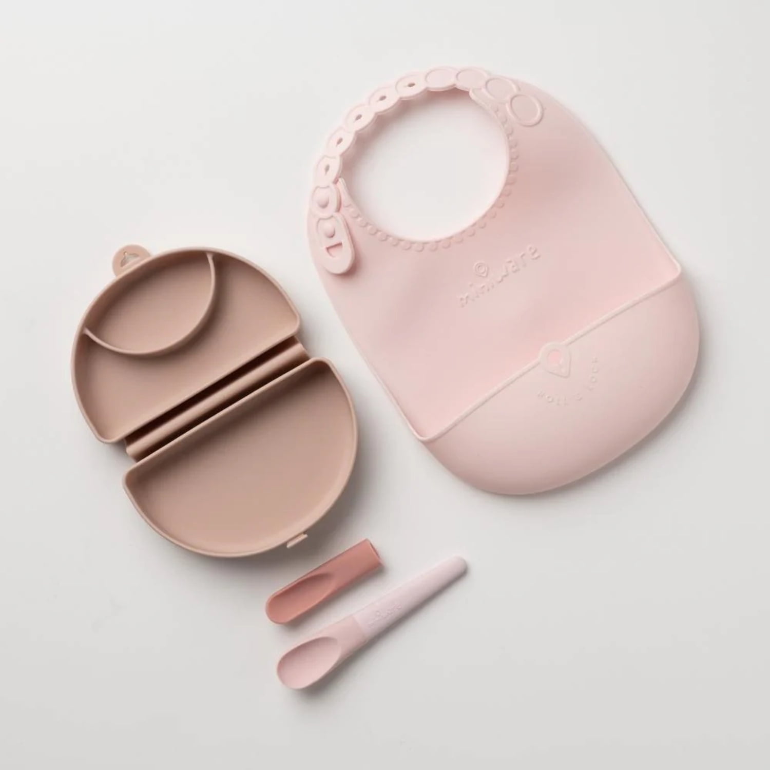 Silicone Portable Travel Plate, Transitional Spoon and Bib- - Walmart.com