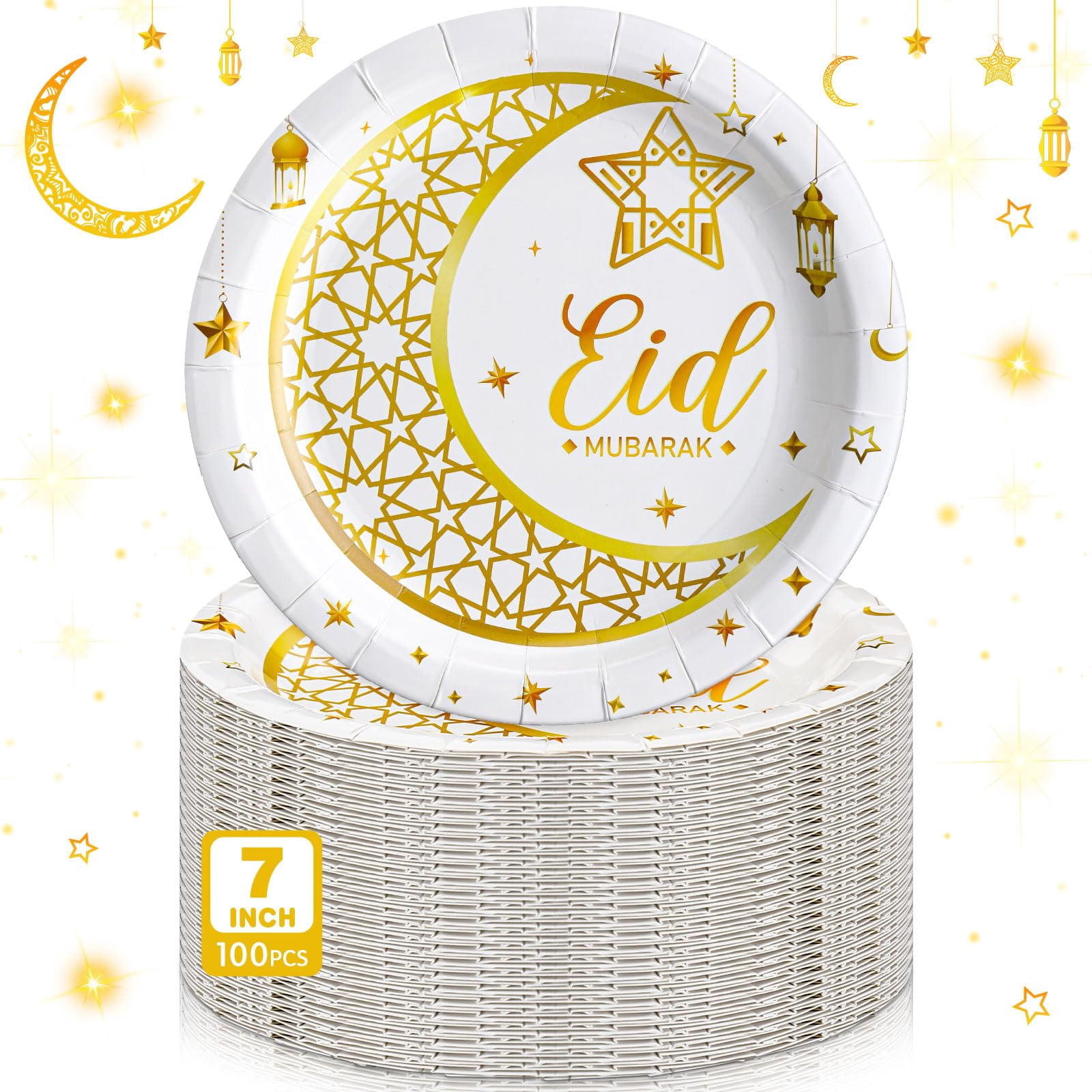 SiliFine 100 Pcs Eid DHF10 Al Adha Islamic Ramadan Party Decorations ...