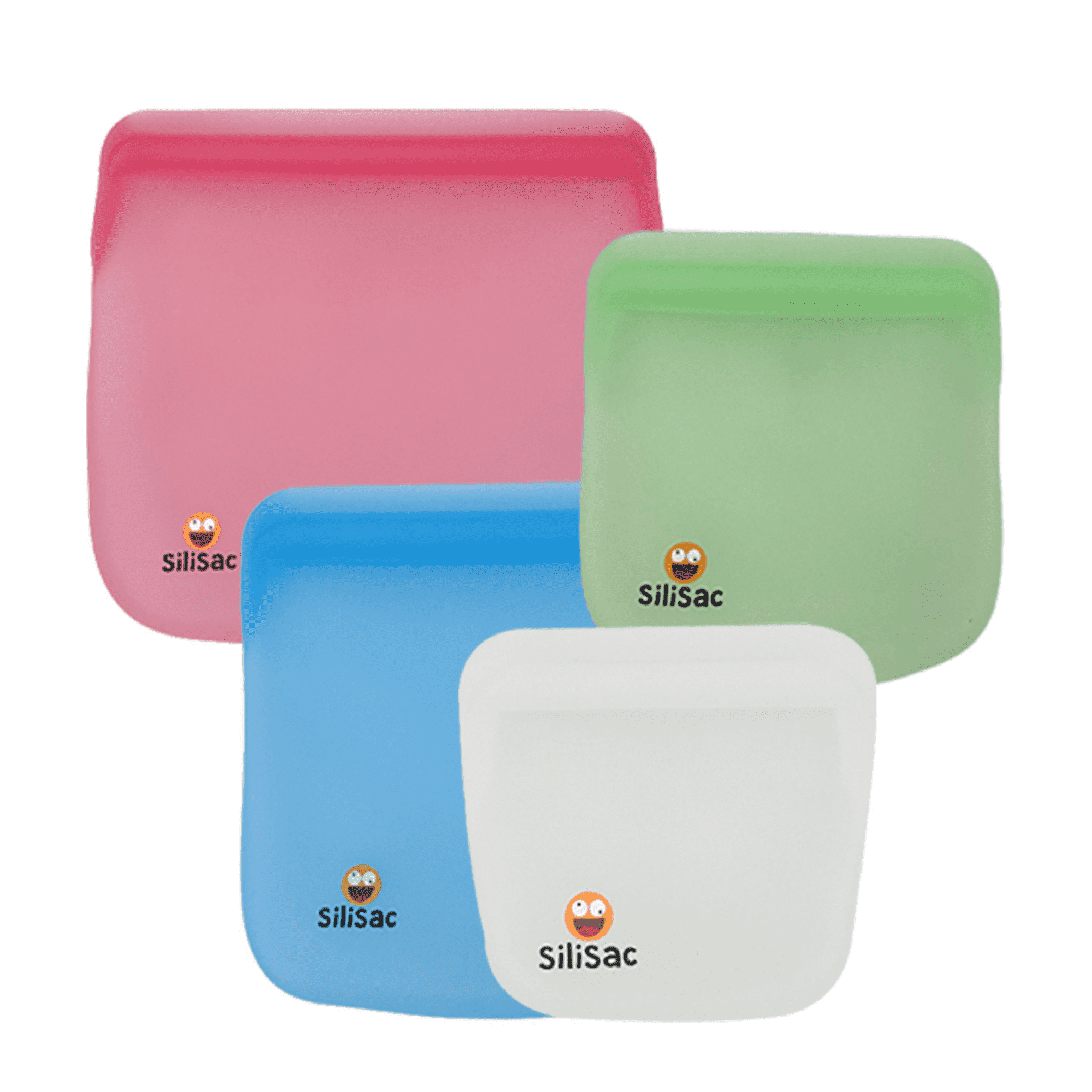 SiliSac Reusable Silicone Food Storage Bags Bundle – Airtight Sandwich ...