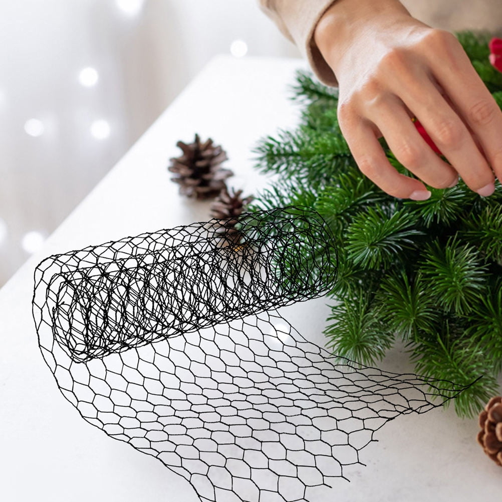 Siliaire 1 Roll Green Iron Floral Wire Netting 11.8x3.9in Square Mesh ...