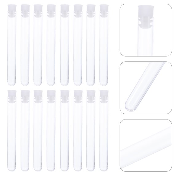 QIFULL Qifull Transparent Plastic Test Tubes for Science and Storage ...