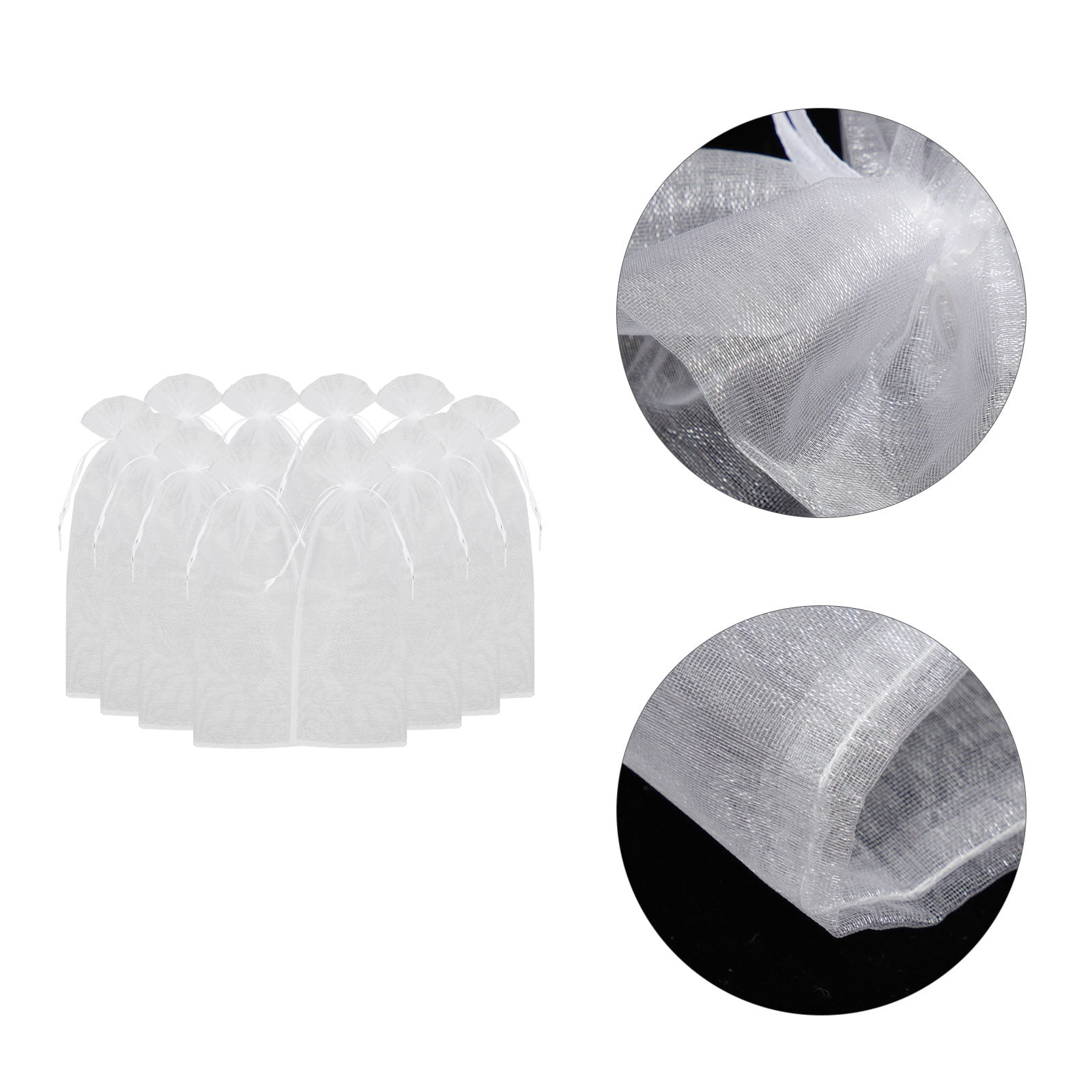 QIFULL Elegant Bottle Pouches White Fabric 12Pack - Walmart.com