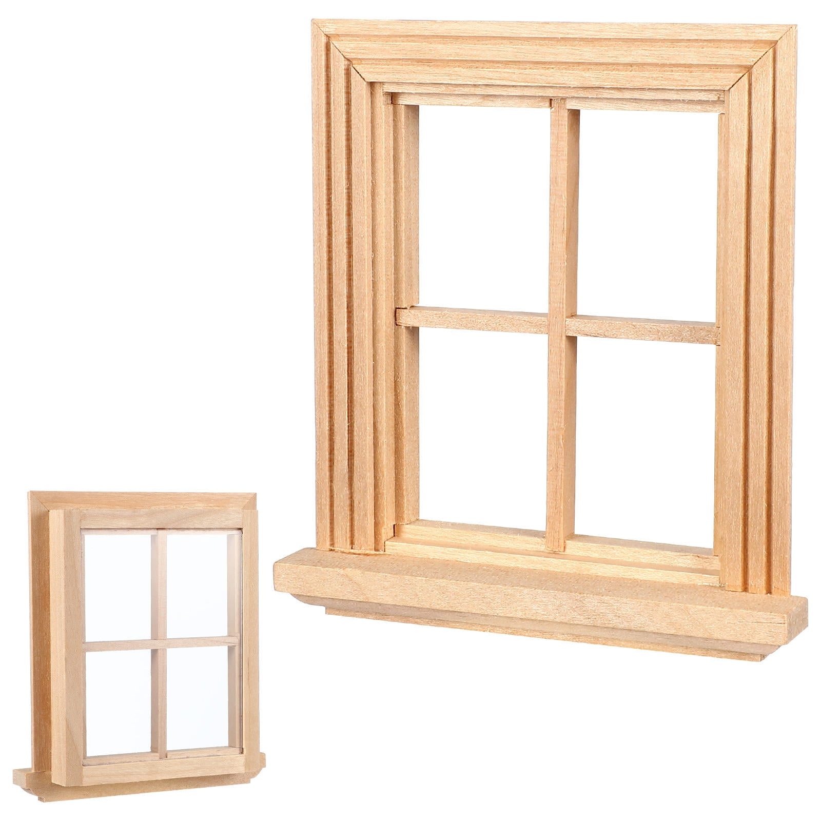 Siliaire 1Pcs Mini Window Frame Model for Dollhouse Furniture Beige 3 ...