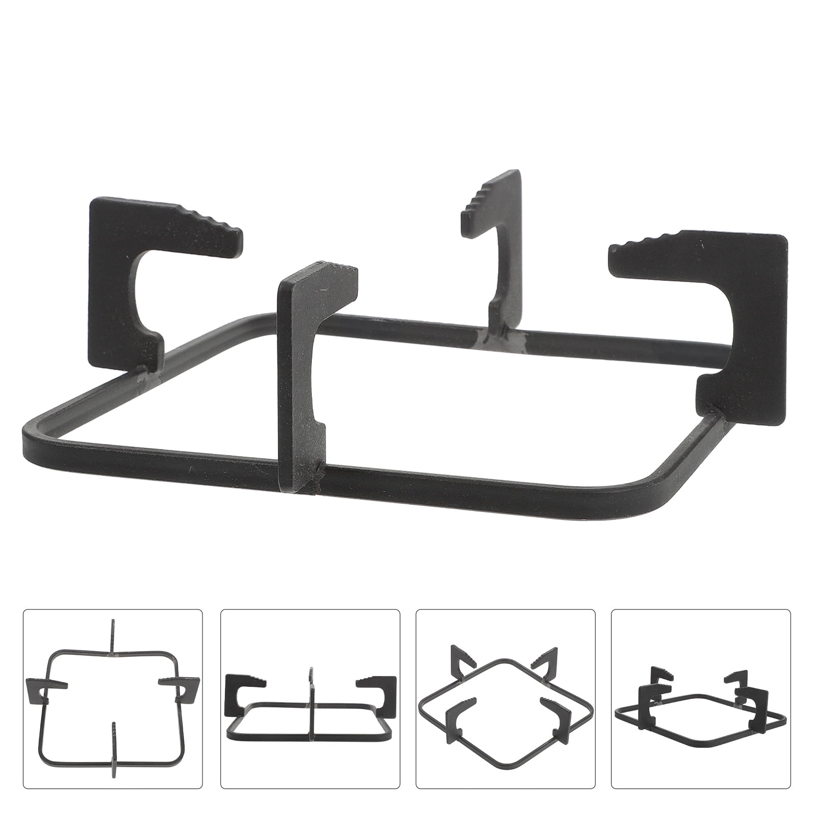 Siliaire 1Set Black Cast Iron Gas Hob Stand for Stable and Efficient ...