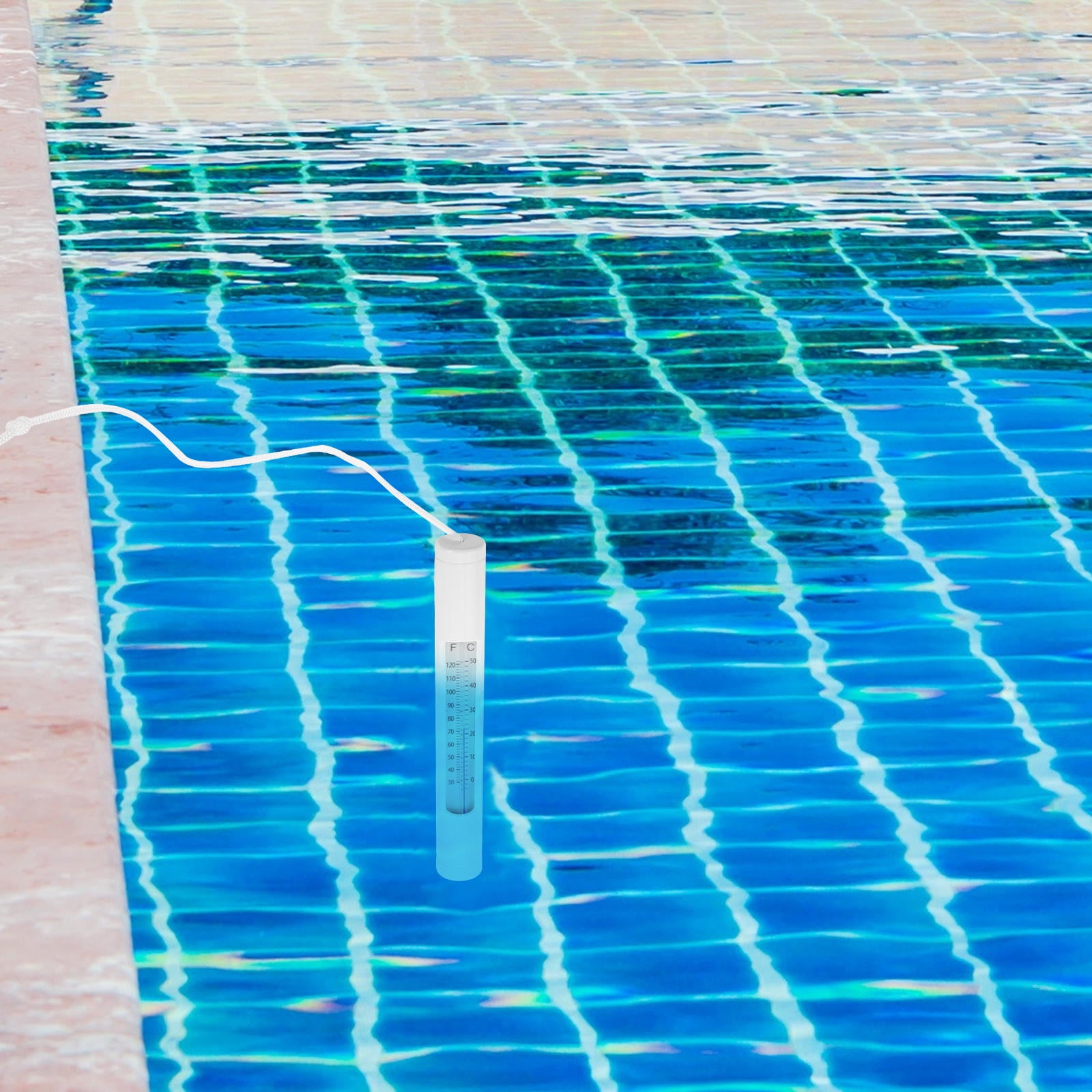 QIFULL Water Temperature Thermometer for Indoor Outdoor Pools Easy to ...