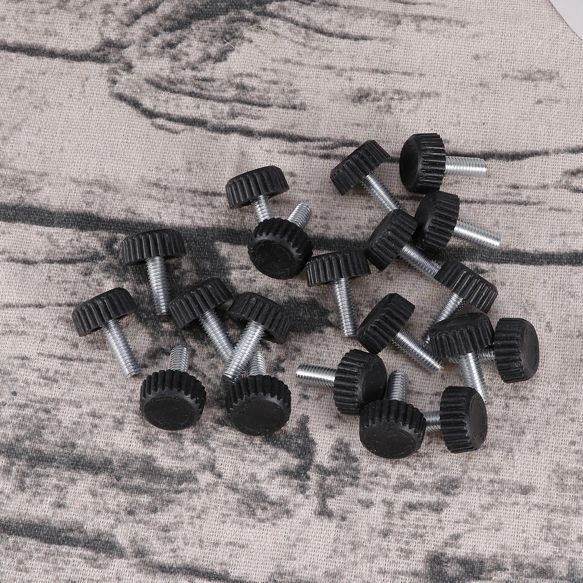 QIFULL Iron Furniture Adjustable Feet Black 20Pcs 1.1x0.7x0.7in ...