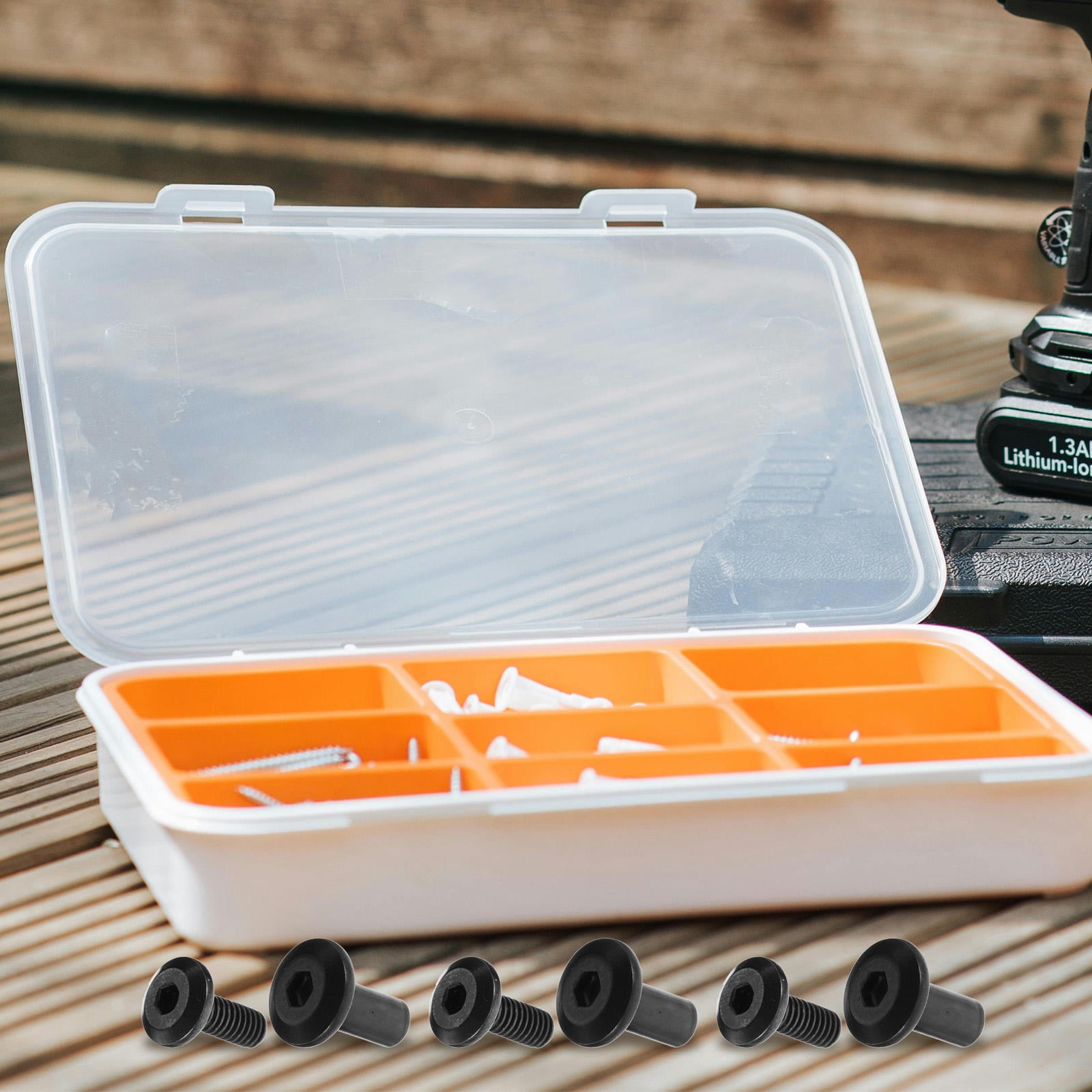 QIFULL 20Set Black Metal Binding Screws and Nuts Set for Furniture and ...