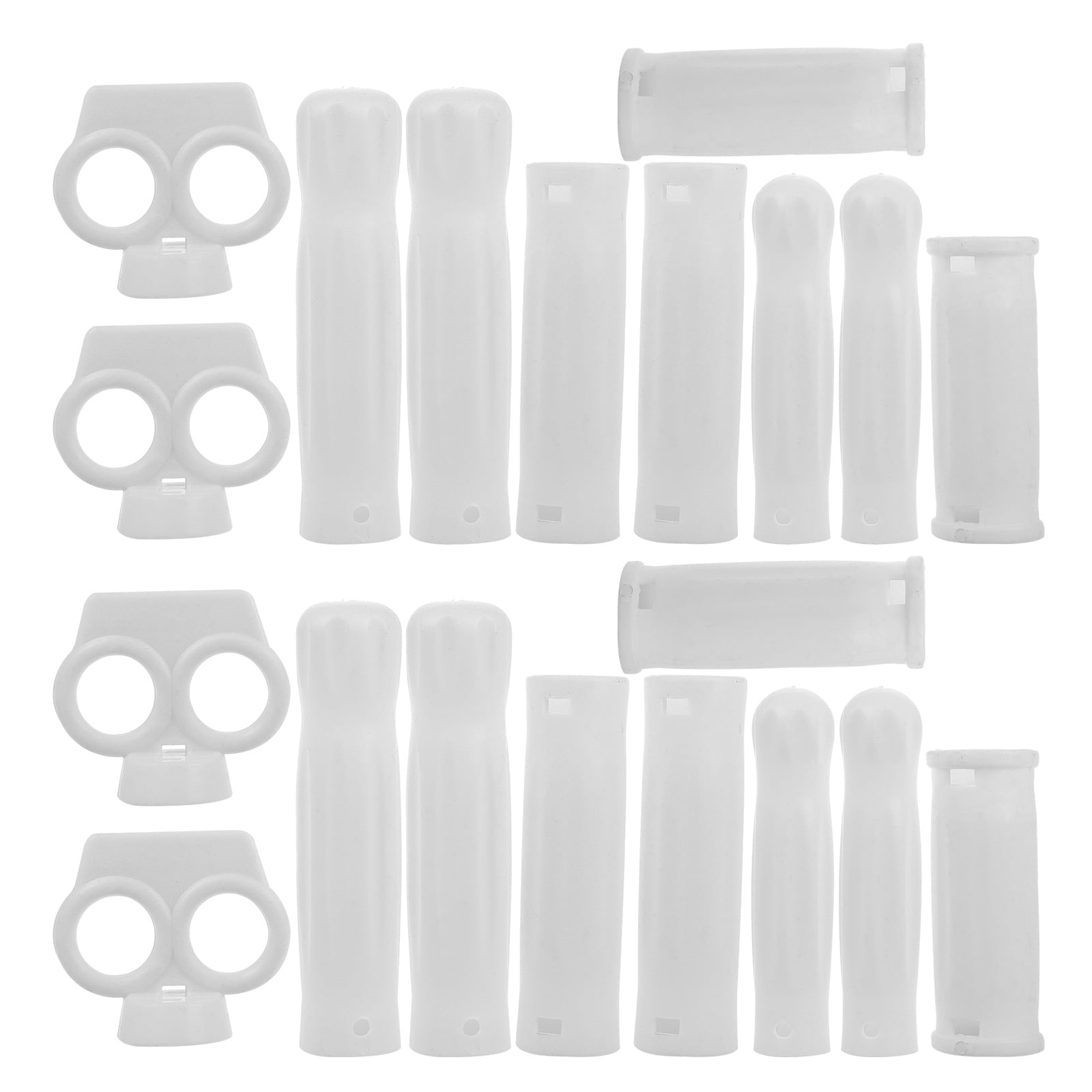 Siliaire 25Pcs White Plastic Cheerleading Pom Poms Handle for Cheer ...