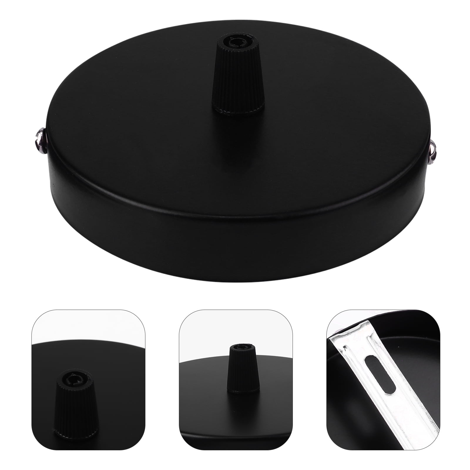 Siliaire 2Pack Black Steel Ceiling Light Base for Pendant Lighting ...