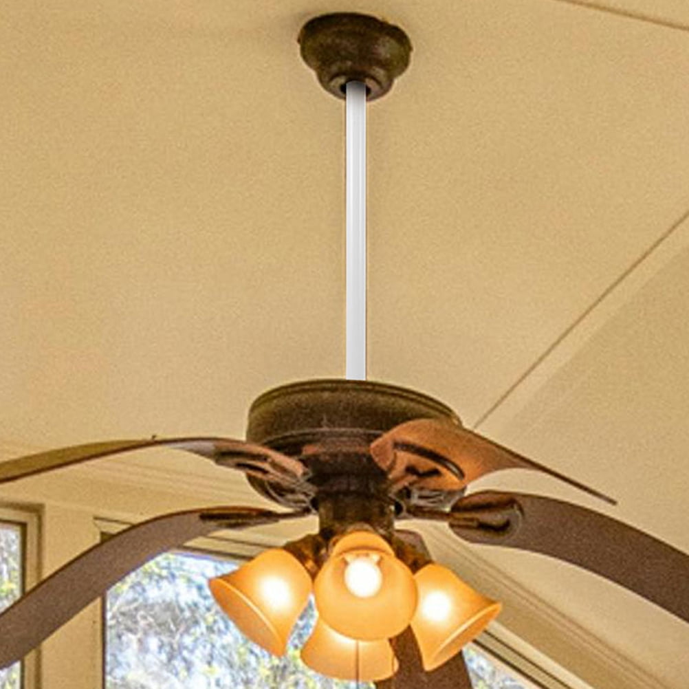 QIFULL 2Pcs White Ceiling Fan Downrod Extension Rods for DIY ...