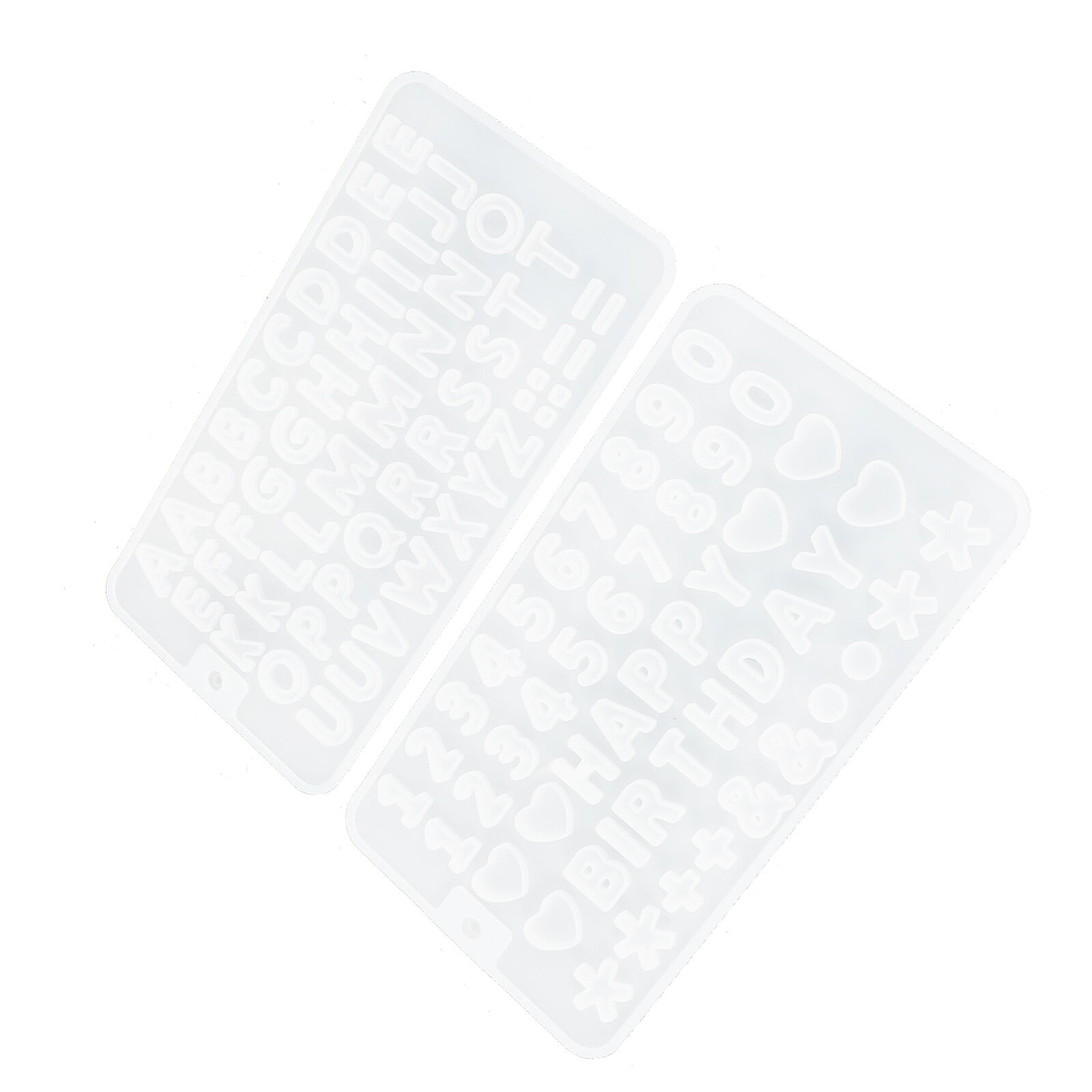 QIFULL Qifull White Silicone Letter Number Molds for DIY Crafts Making ...