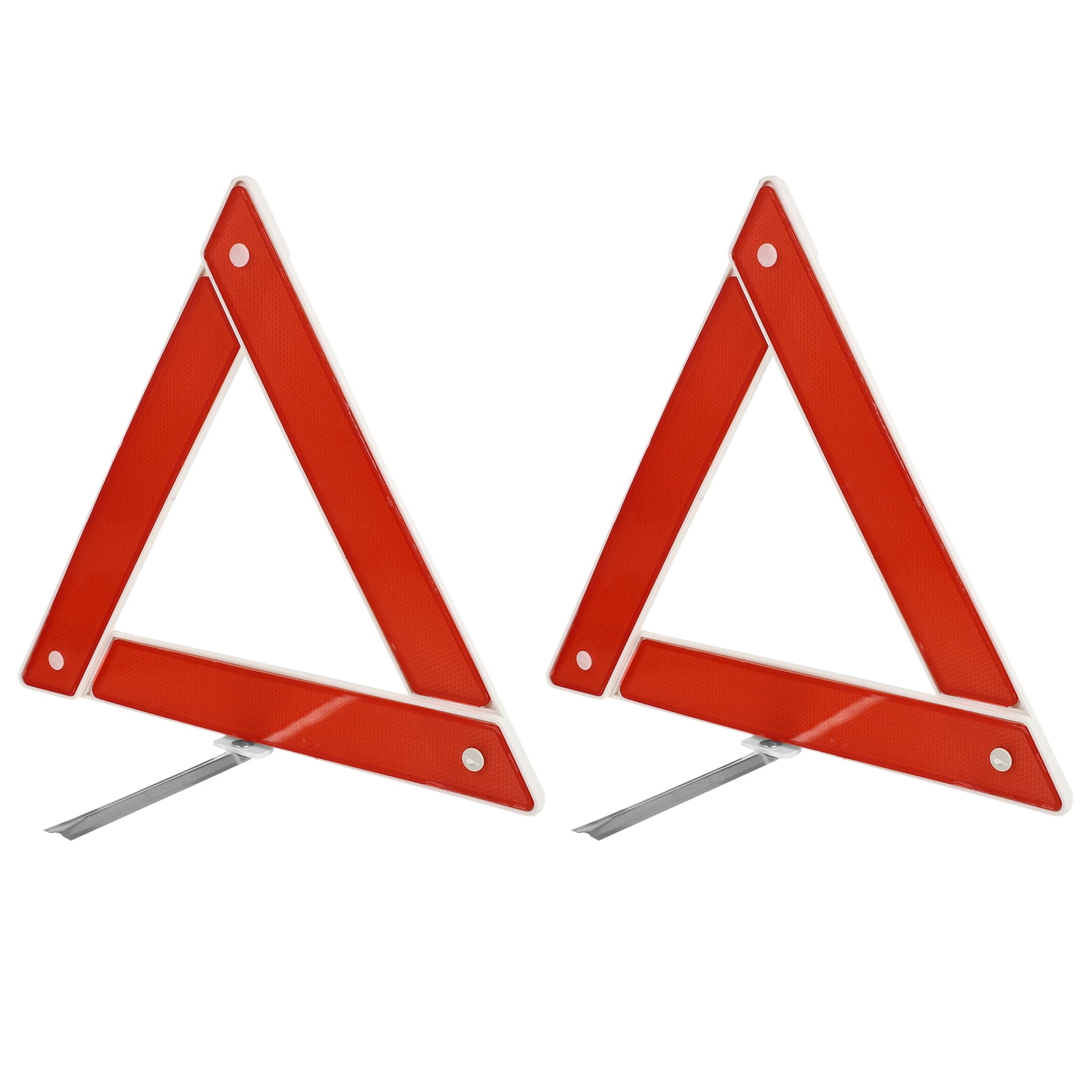 QIFULL safety triangles Red Plastic for Roadside Assistance 2Pcs 11.2*9 ...