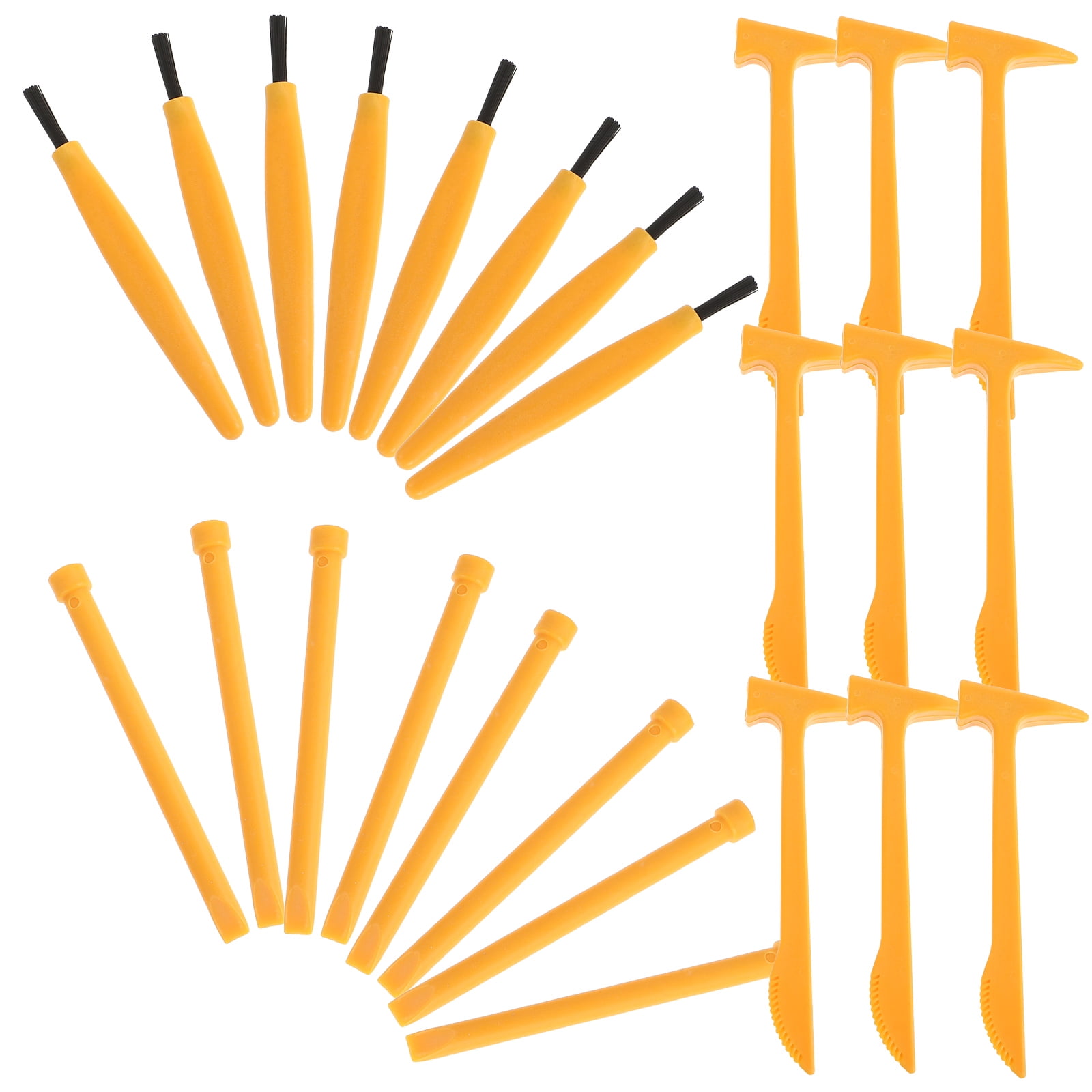 QIFULL Plastic Dinosaur Dig Kit Yellow 30Pcs Archeology Kits For ...