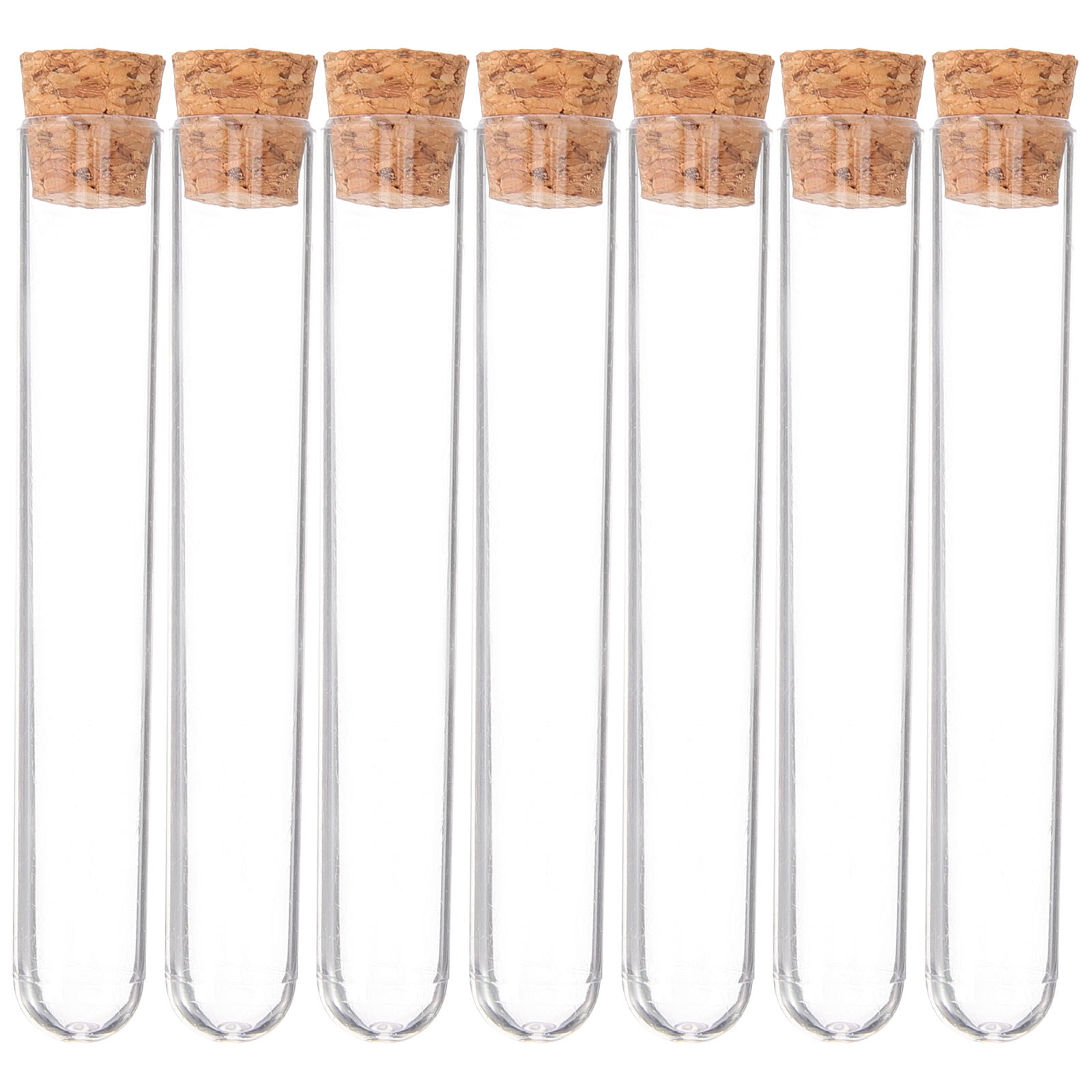 QIFULL 30PCS Clear Tubes with Caps Plastic Test Tubes for Scientific ...