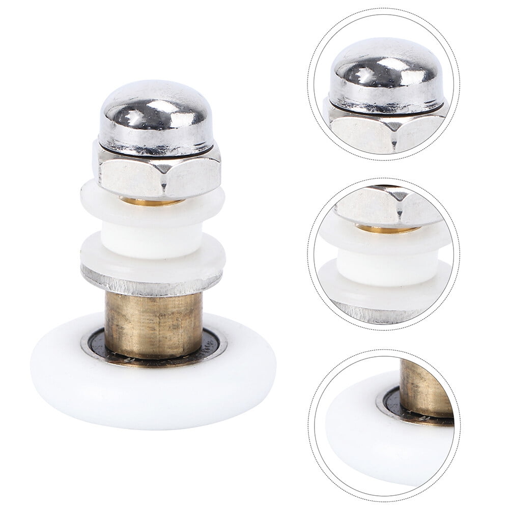 QIFULL Bathroom Glass Sliding Door Pulleys Assorted Color 4Pcs 1.3X1 ...
