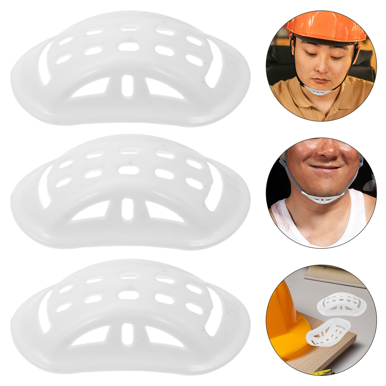 QIFULL Universal Hat Chin Strap Chin Protection 40 Pcs White Plastic ...