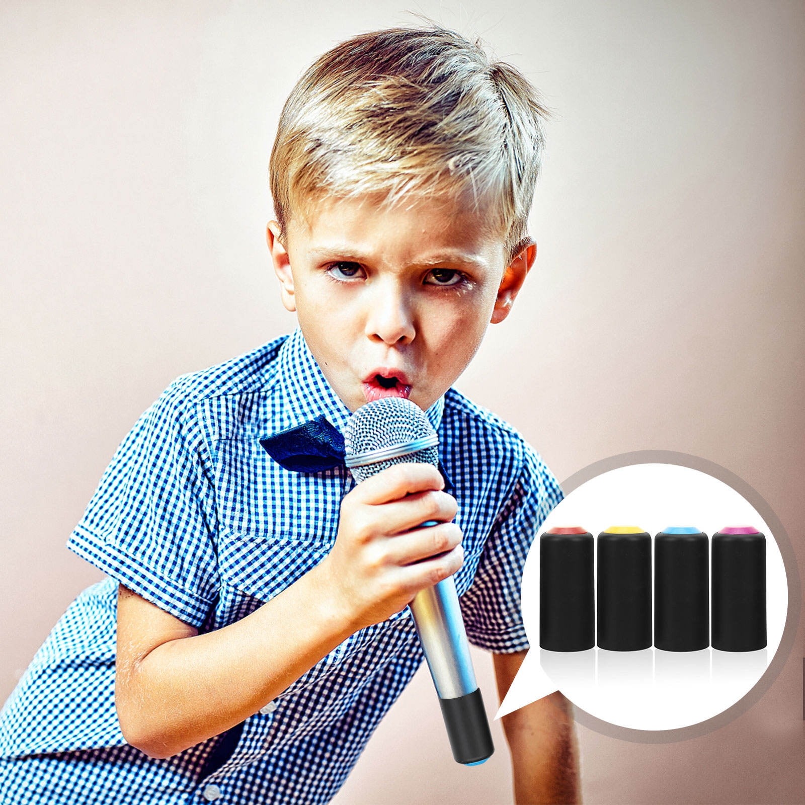 QIFULL Microphones Battery Cover Plastic 4Pcs 3.0x1.4x1.4In - Walmart.com