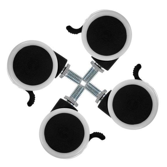QIFULL 4Pcs Swivel Caster Wheels Black Heavy Duty Furniture Wheels for ...