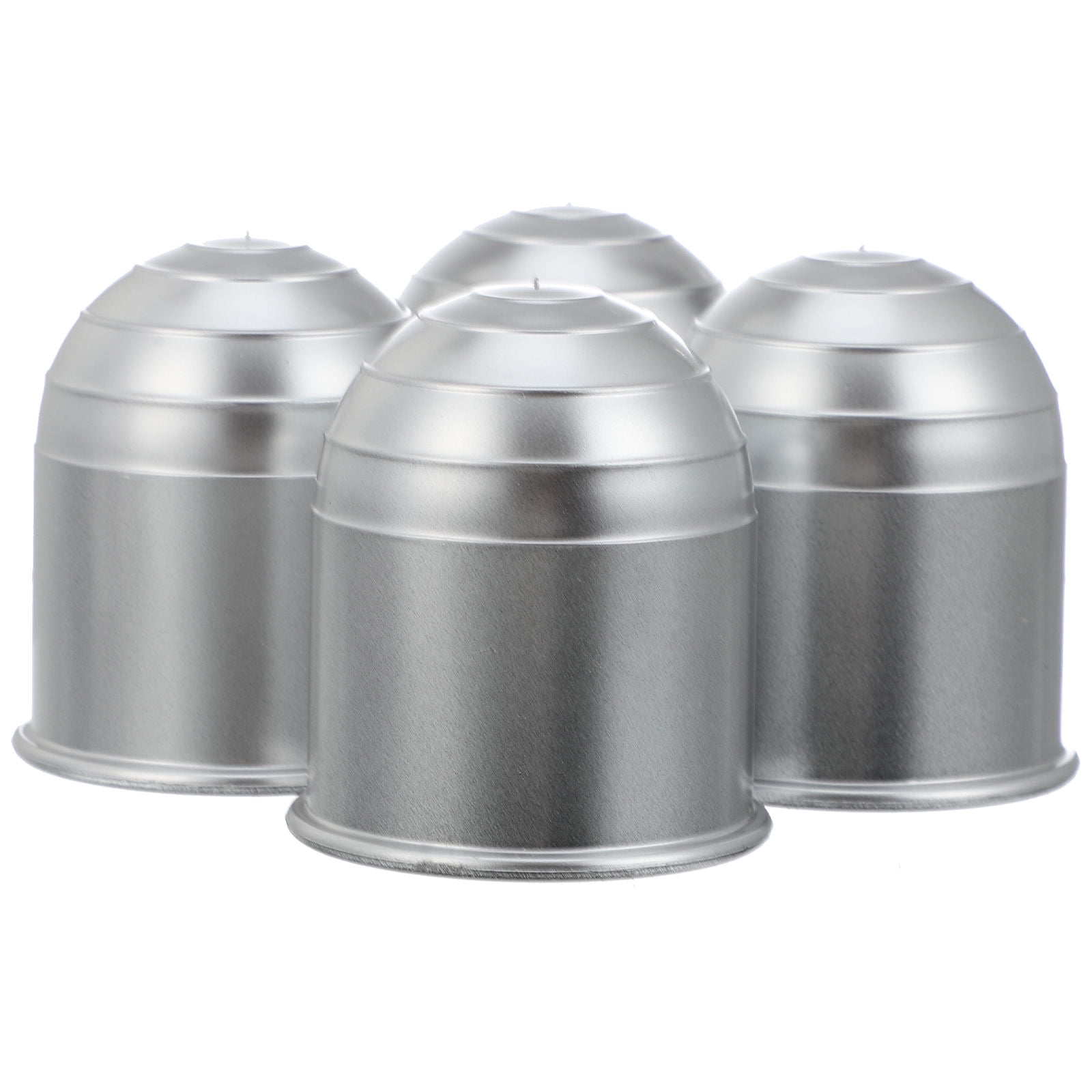 QIFULL 4Pcs Silver Towing Hitch Protective Caps with Retaining Ring for ...