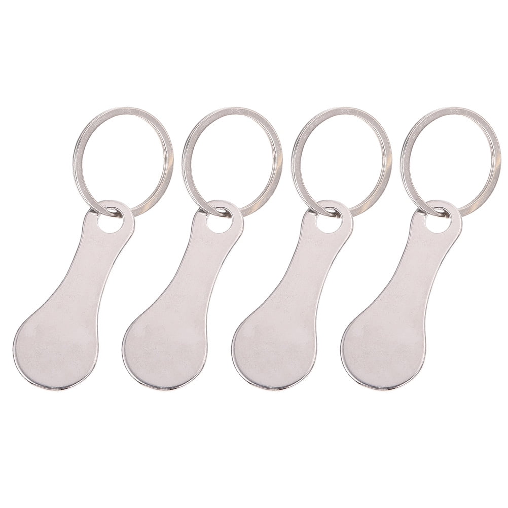 Siliaire 4Pcs Unusual Shape Silver Trolley Tokens for Shopping and ...