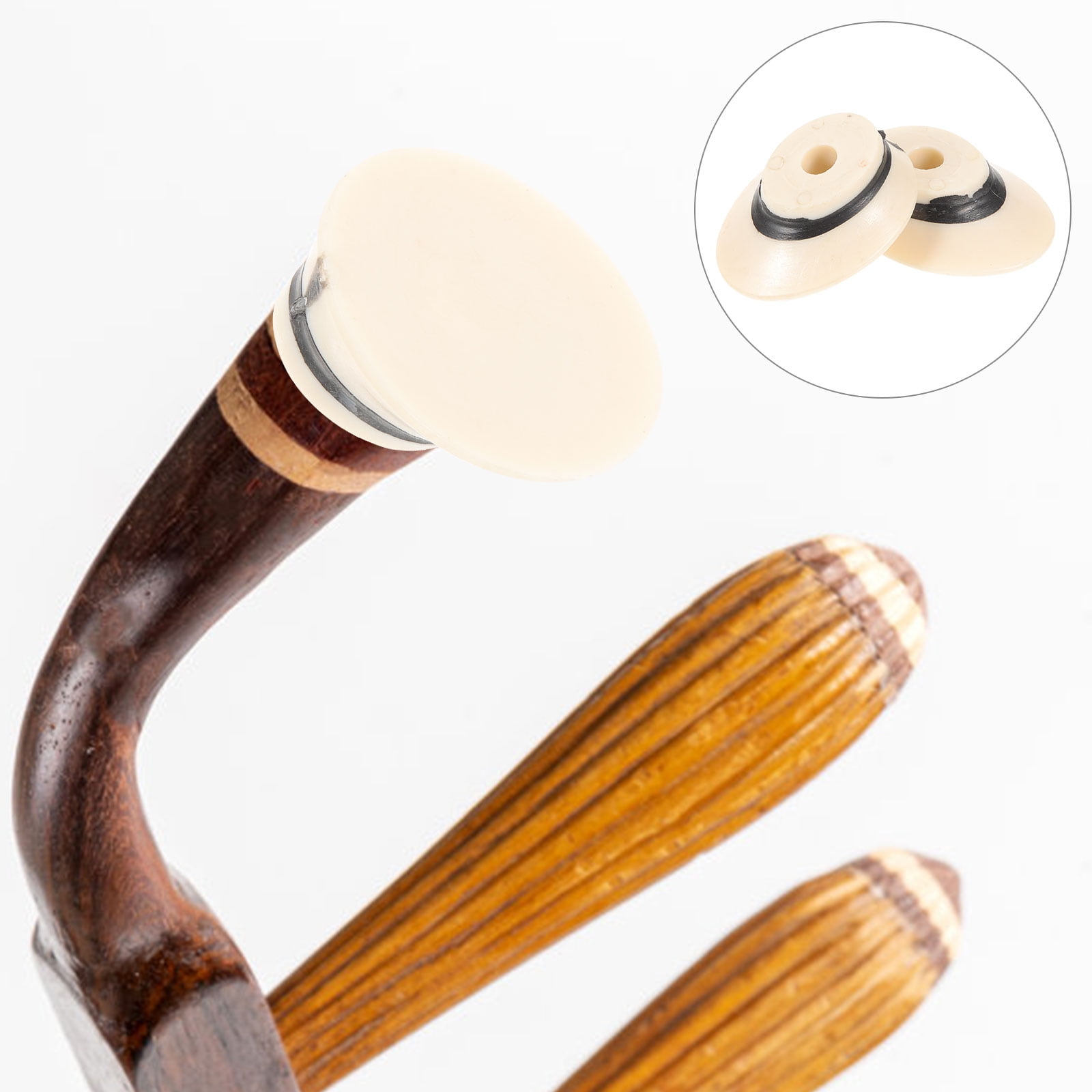 QIFULL 4Pcs White Bone Powder Bakelite Erhu Pole Heads Replacement Top ...