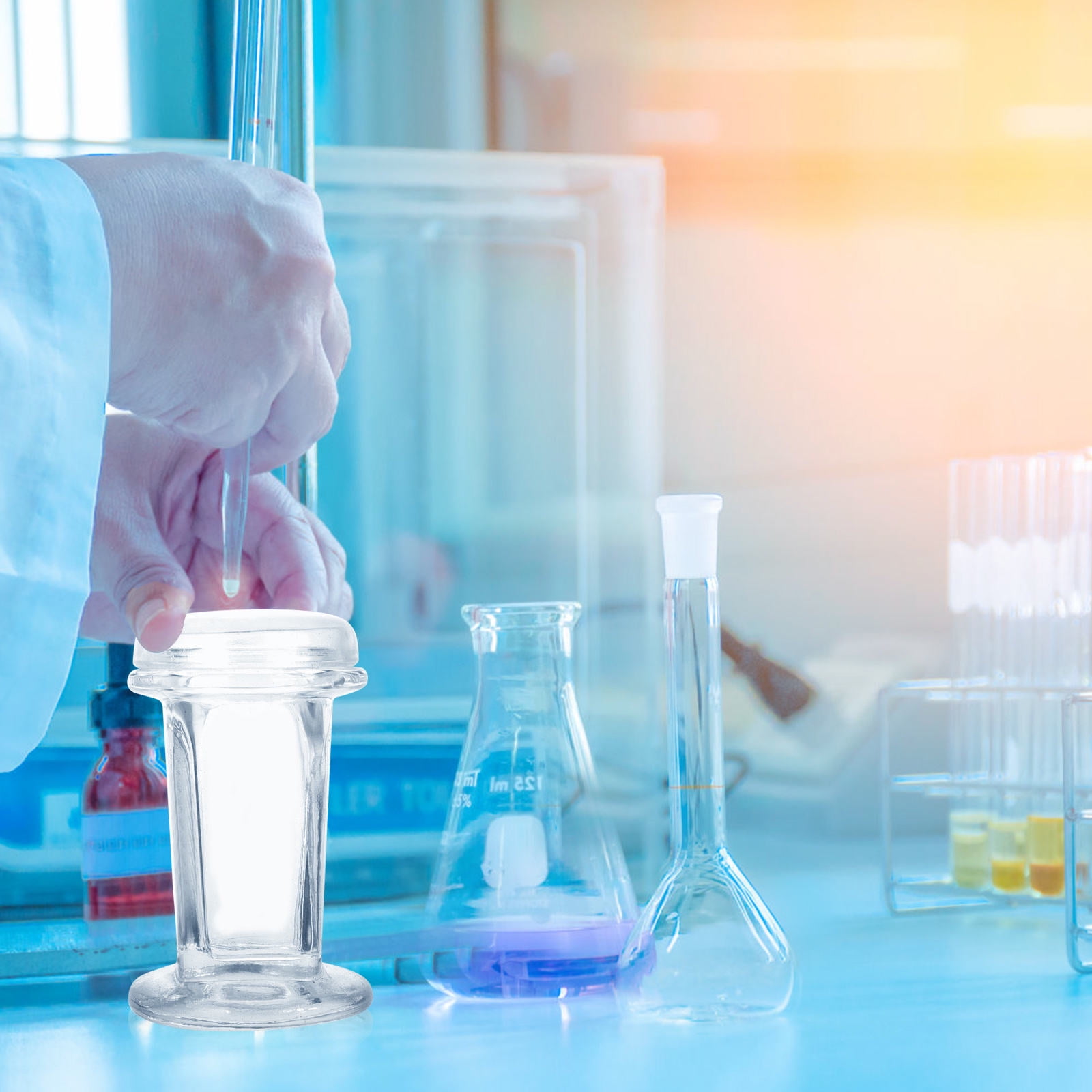 QIFULL Clear Coplin Staining Jar Staining Jar Transparent Glass 1Set ...