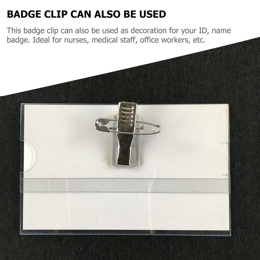QIFULL 50Pcs Staff Badge Clips with Serrated Alligator Clip for Daily ...