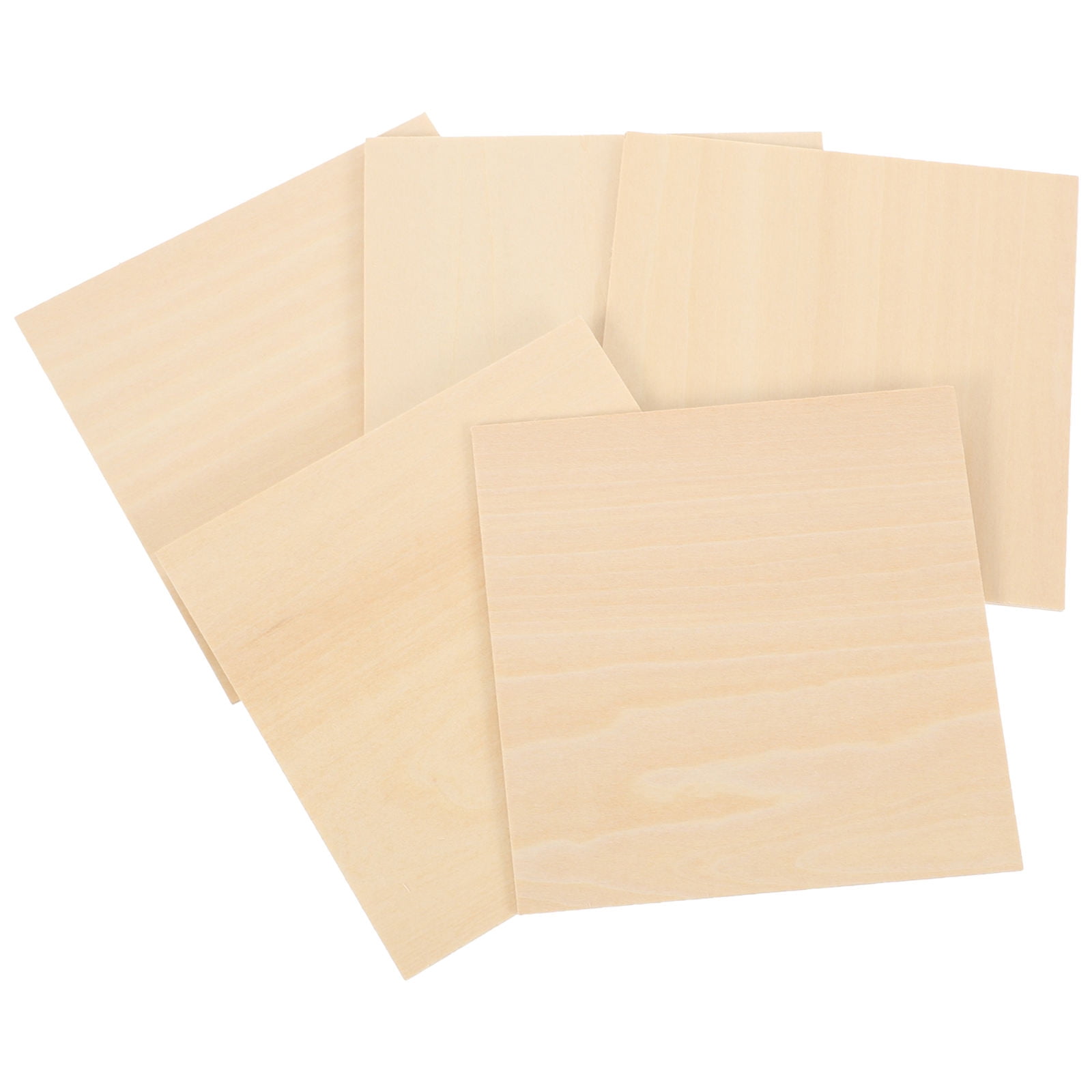 QIFULL 5Pcs Hardwood Cut to Size Light Brown Wood Boards for DIY Crafts ...