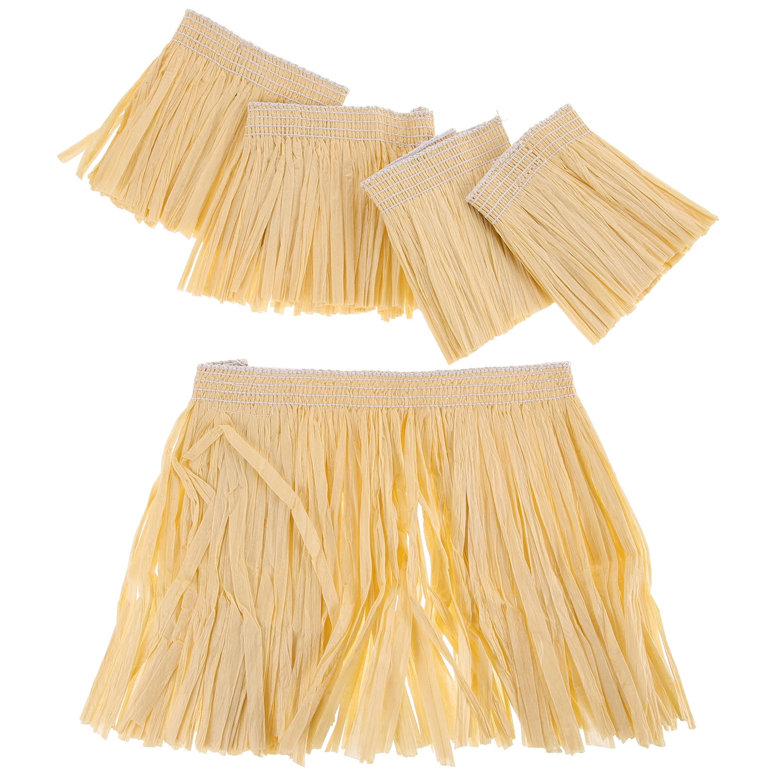 Siliaire 5Pcs Dress Tassel Skirt Raffia Paper for Hawaii Luau Party ...